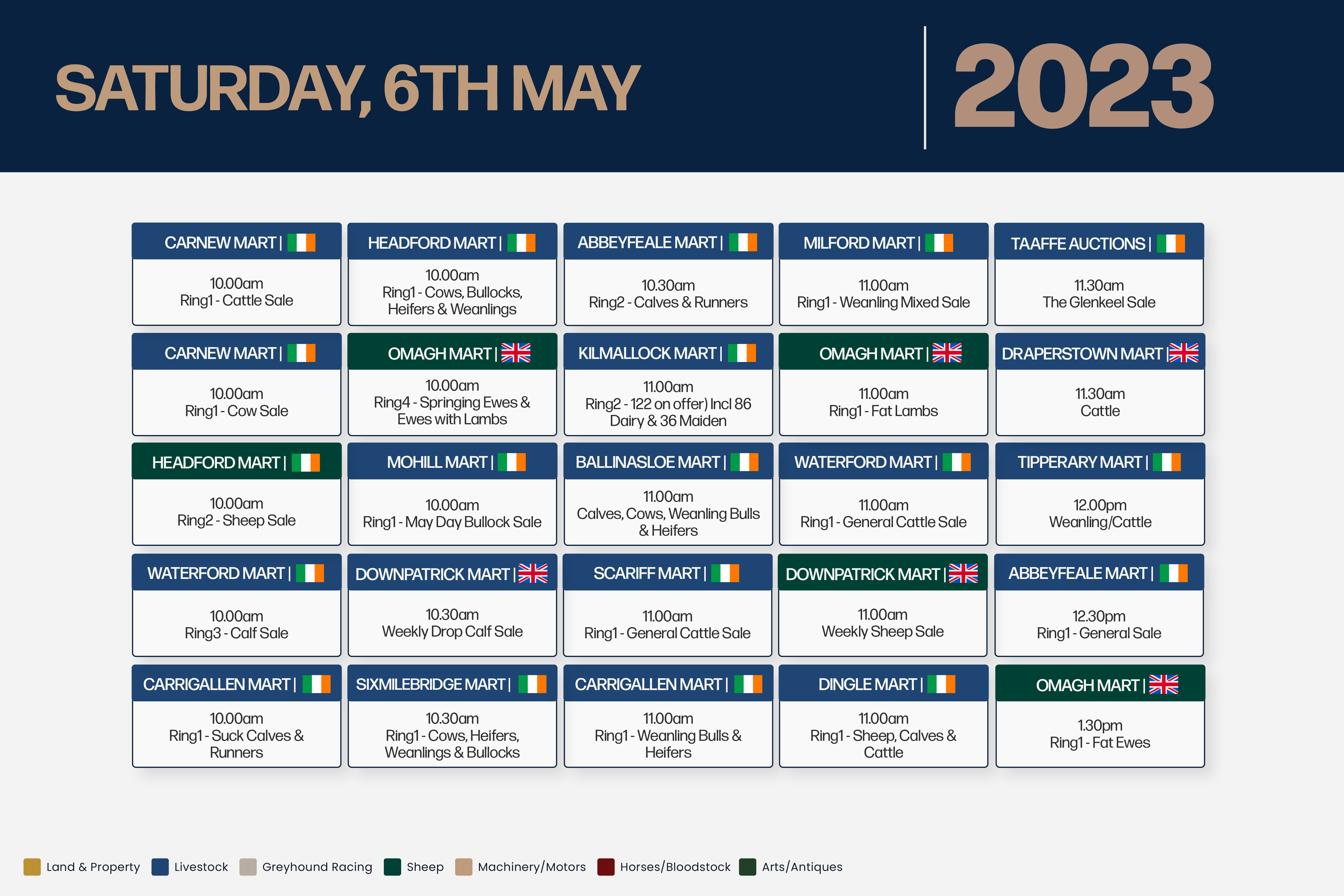 Online Auctions – Saturday’s Calendar 06/05/2023 - LSL Auctions News